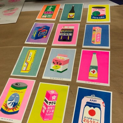 A Risograph Print of a Box of Lemon Milk - Etsy