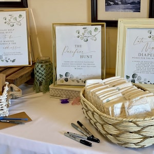 Diaper Pong Baby Shower Game Table Sign . Boy Girl Neutral . - Etsy