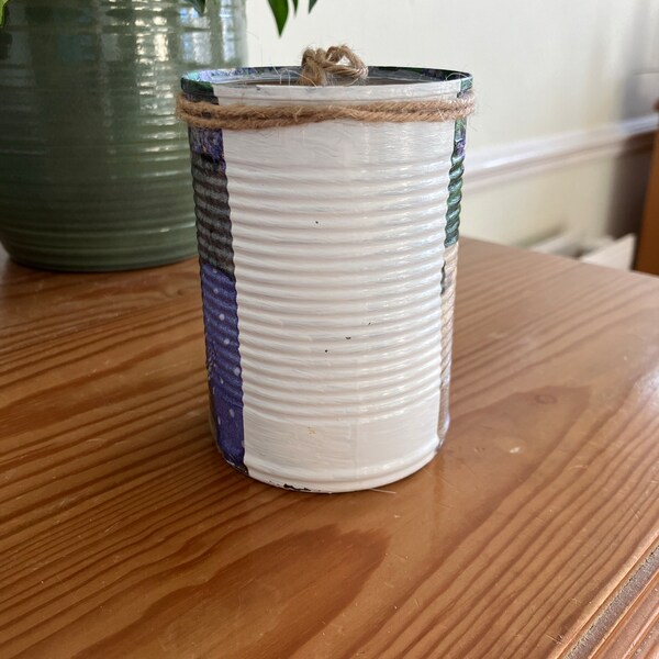 Decoupaged Flower Tins 15cm X15 Cm Various Designs/ Handmade / Recycled ...