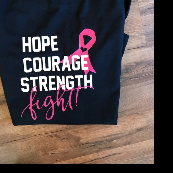 Hope Courage Strength Fight SVG, DXF, EPS, Png Files for Cutting ...