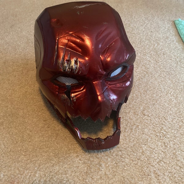 Red Hood Battle Damage Helmet - Jason Todd Red Hood Helmet - Red Hood ...