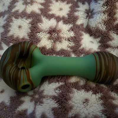 Glass Pipe, Kitty Cat Spoon Pipe, Spoon Pipe, Sand Etched Spoon Pipe ...