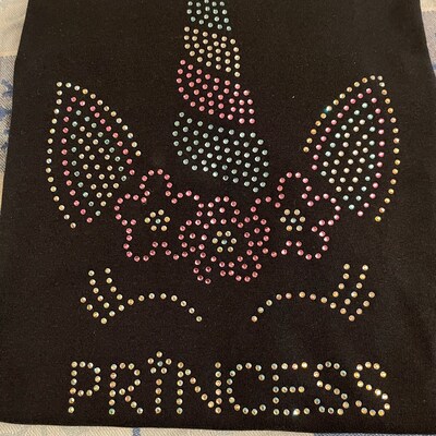 Unicorn Rhinestone Template Svg, Princess Rhinestone Svg for Cricut ...