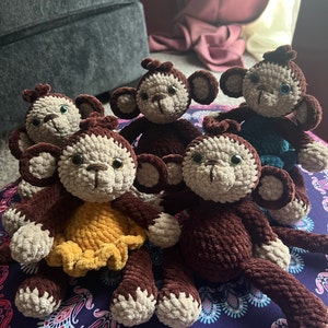 Crochet Pattern Monkey Amigurumi Monkey Pattern PDF Tutorial Stuffed Monkey Plush Pattern ...