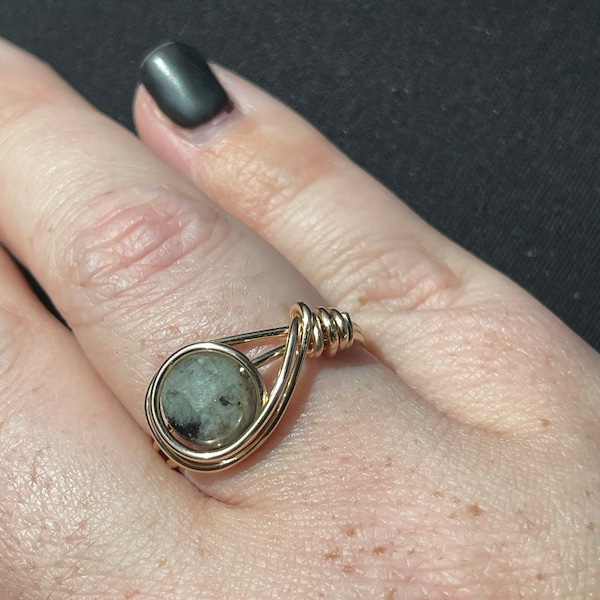 Easy Wire Wrap Ring Tutorial, DIY Jewelry Pattern, Simple Wire Wrapping ...