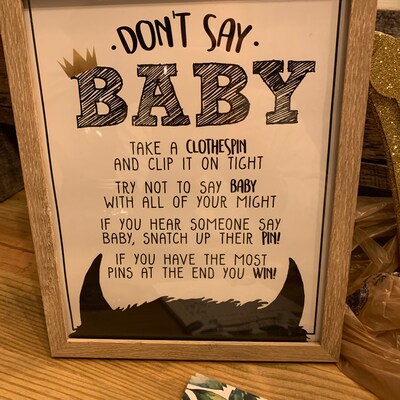 Diaper Pong Baby Shower Game Table Sign Simple Black and - Etsy