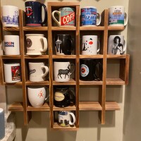 Estante de madera de forma especial, almacenamiento de tazas de té de ...