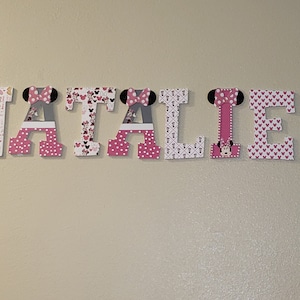 Minnie Mouse Themed Letters Minnie Mouse Decor Girl Wall - Etsy