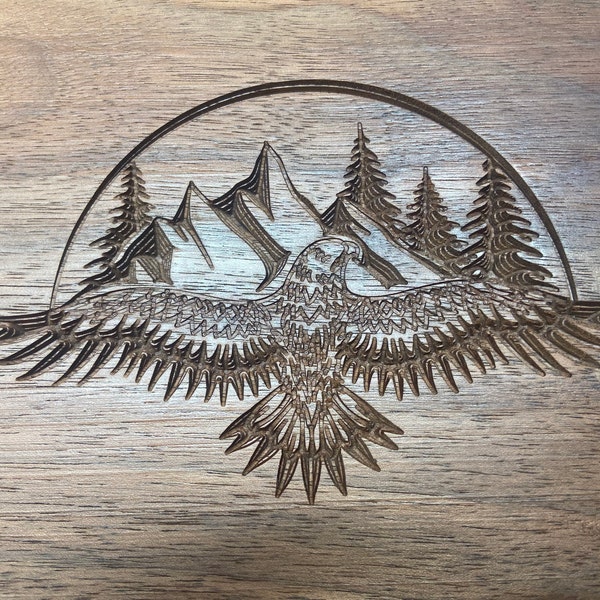 Eagle Forest Scene SVG: Mountain Clipart (digital Download) - Etsy