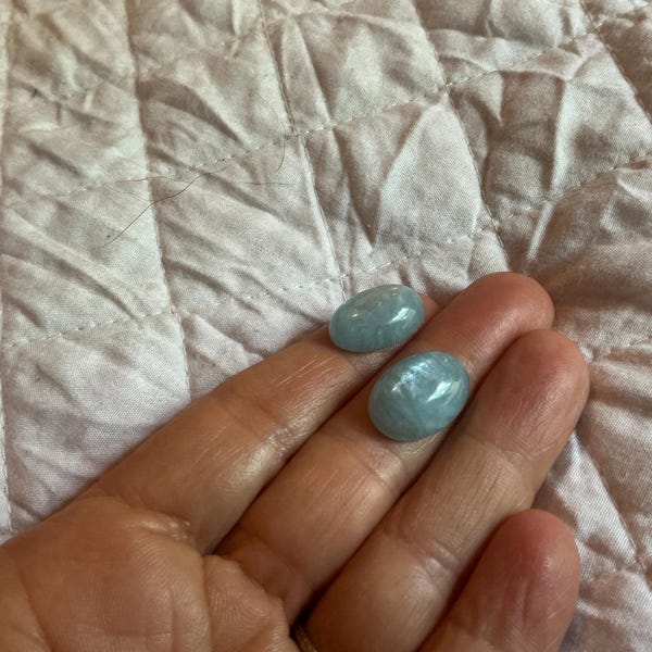 Abalone Shell Oval Cabs- 15x20 Mm Size- Pack of 2 Pcs - AAAA Quality ...