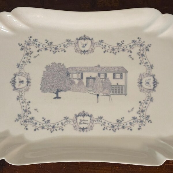 Personalized Ceramic Platter With Handles, Handwritten Recipe Keepsake ...