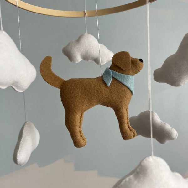 Dog Baby Mobile, Labrador Mobile Nursery, Golden Retriever Mobile, Baby ...