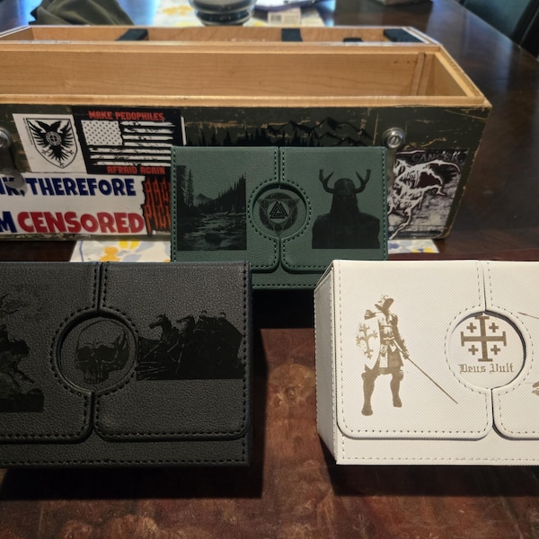 Customized Engraved White Final Fantasy FF, MTG 300+ Card Box ...