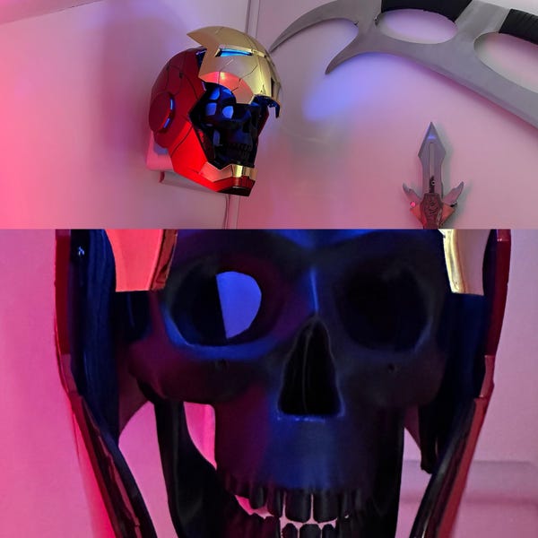 Wall-mounted Skull Helmet Display Stand – Perfect for Motorcycle and ...