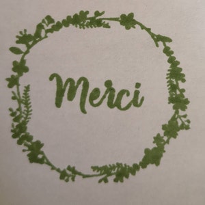Tampon support bois Merci Couronne - Etsy France
