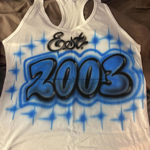Airbrush Est Year Design - Etsy