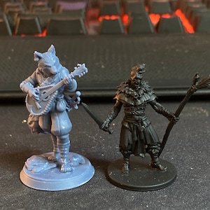 Kitsune Bard Hero Warrior Galaad Miniatures Into the Woods Mini 3D ...