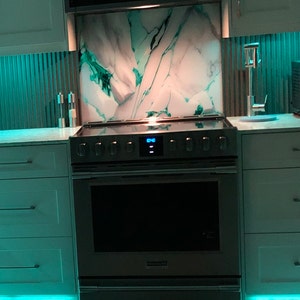 Kitchen Glass Splashback-tempered Glass Herbs Backsplash Tile Kitchen ...
