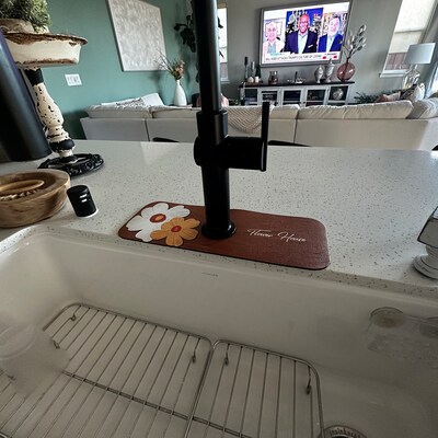 Handmade Faucet Handle Drip Catcher Tray Faucet Mat for - Etsy