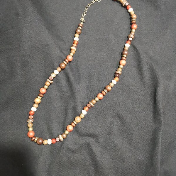 Sunset Gemstone Necklace for Men - Simple Summer Beach Necklace - Mens ...