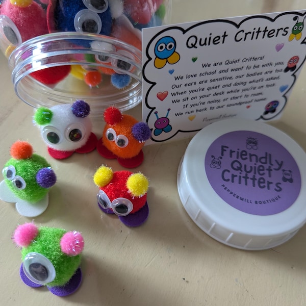 Quiet Critters Poem Label Digital Download Print Quiet Critter Reward ...