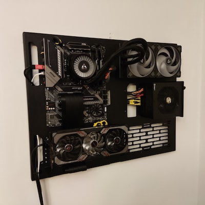 Wall Computer Dual Radiator, Wall Computer, Open Air Computer Case ...