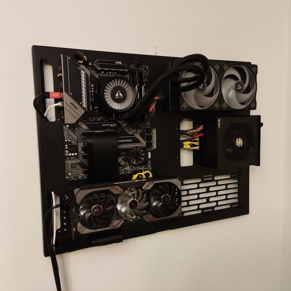 Wall Computer Dual Radiator, Wall Computer, Open Air Computer Case ...