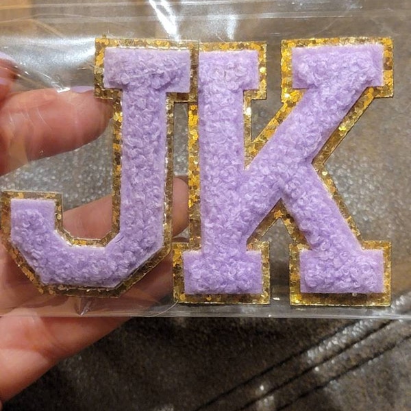 Sticker Colorful Chenille Embroidered Letters Patch Adhesive Letter ...