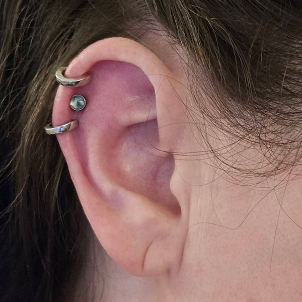 18G Simple Cartilage Hoop Earrings • Tragus Earrings • Tiny Hoop ...