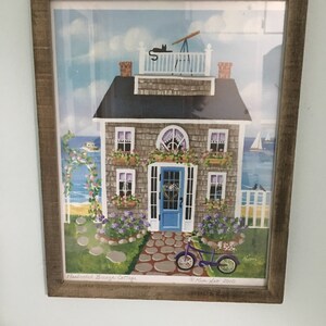Nantucket Breeze Cottage Original Folk Art Print - Etsy