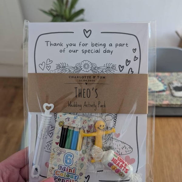 Personalised Pre Filled Wedding Activity Pack for Kids, Kids Wedding ...
