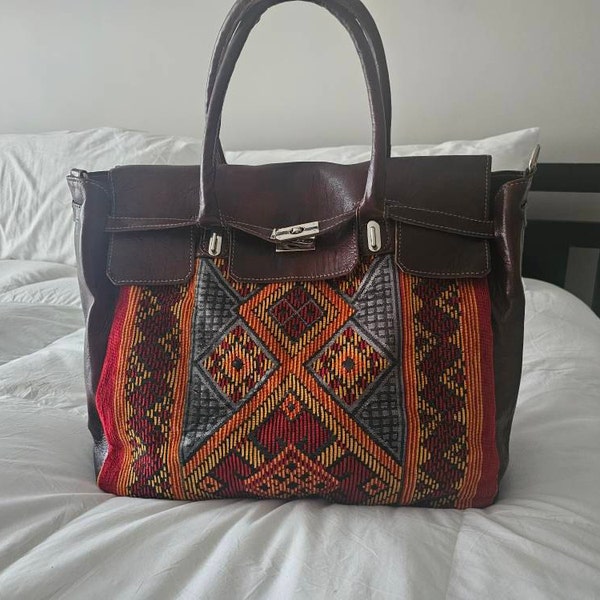 Personalized Large Kilim Travel Bag / Moroccan Kilim Travel Bag for ...