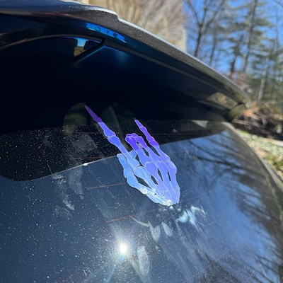 Stay Spooky Car Decal, Skeleton Hand Decal Sticker, Shaka Hand Sign ...
