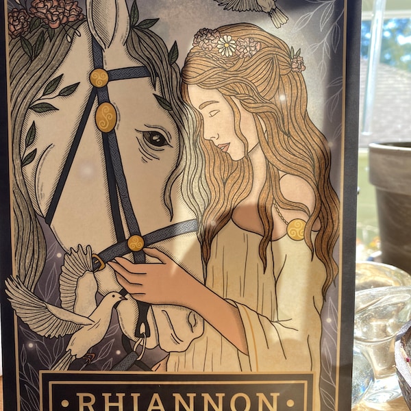 RHIANNON A5 Art Print Celtic Goddess Irish Folklore Pagan Art rhiannon-a5-art-print-celtic-goddess-irish-folklore-pagan-art