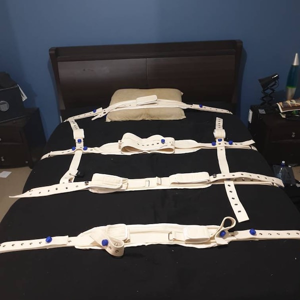 15 Point Segufix Bed Restraint Kit Head Shoulder Waist Crotch Wrist Arm ...