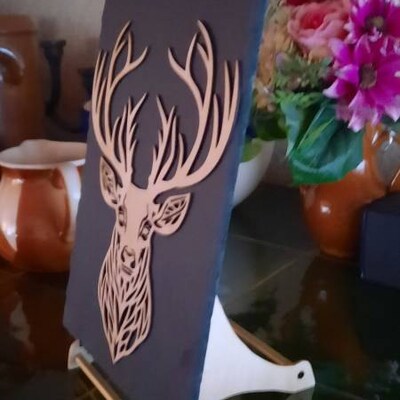 Stag / Deer Head Laser Cutting SVG File, Deer Silhouette Laser Ready ...