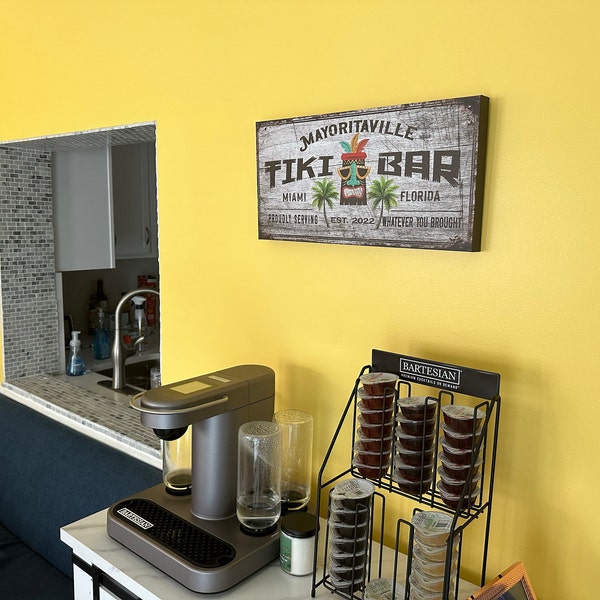 Tiki Bar Sign Personalized, Custom Tiki Bar Décor, Sign for Tiki Bar ...