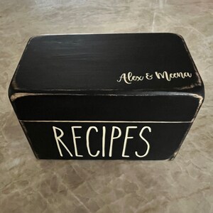 SUNFLOWER Recipe Box Hand Painted Custom Wood Box 4 X 6 | Etsy