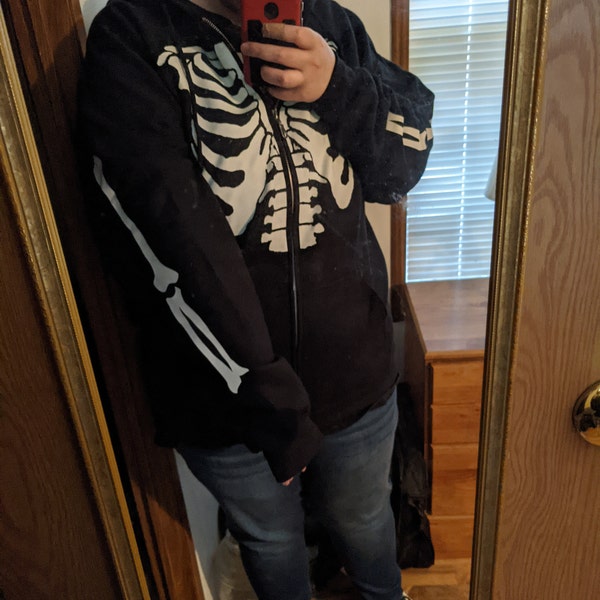 Custom Skeleton Zip up Hoodie - Etsy