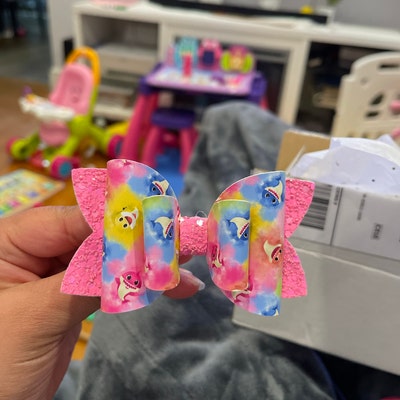 Dr Seuss Week Bow...read Across America Bow...aqua and White Bow ...