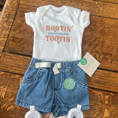 Rootin and Most Definitely Tootin Baby Onesies® Bodysuit Cowboy ...