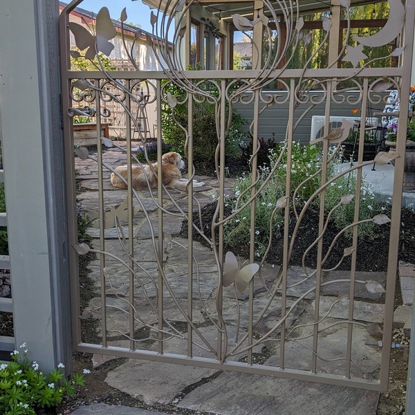 Iron Garden Gate, Original Woodland Gate, Nearly 6 Foot (70 Inch Tall ...