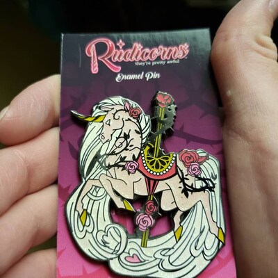 Rude Moods Rainbow Mermaid Enamel Pin - Etsy
