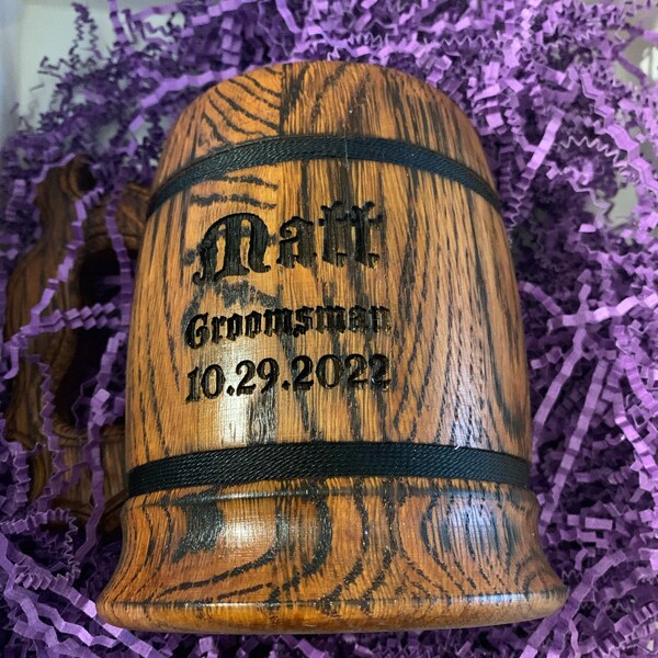 Engraved Beer Mug, Wooden Beer Mug, Beer Cup, Engraved Beer Stein ...