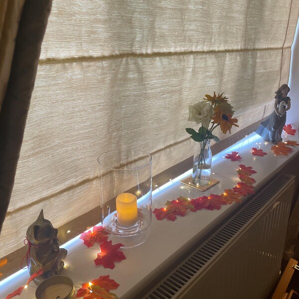 Black Leaf Fairy Lights Gothic Wedding Table Decor Garland Dark ...