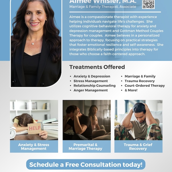 Counseling Flyer, DIY Flyer Template Design, Therapy Flyer ...