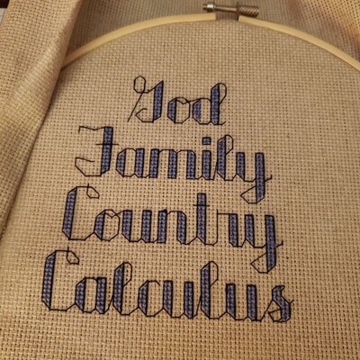 Alphabet Cross Stitch Pattern PDF, Modern Cursive Lettering in Larger ...