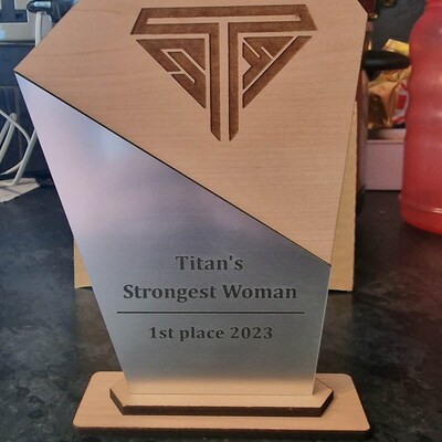 Engraved Trophy Award 200MM Tall With Logo & Wording for - Etsy UK