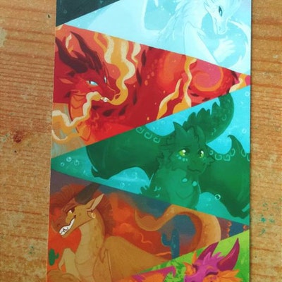 Moon and Qibli Wings of Fire WOF Acrylic Charm - Etsy