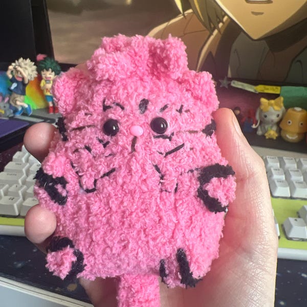 Crochet Anime Cat Plush Keychain: Sukuna, Nanami, Gojo - Etsy